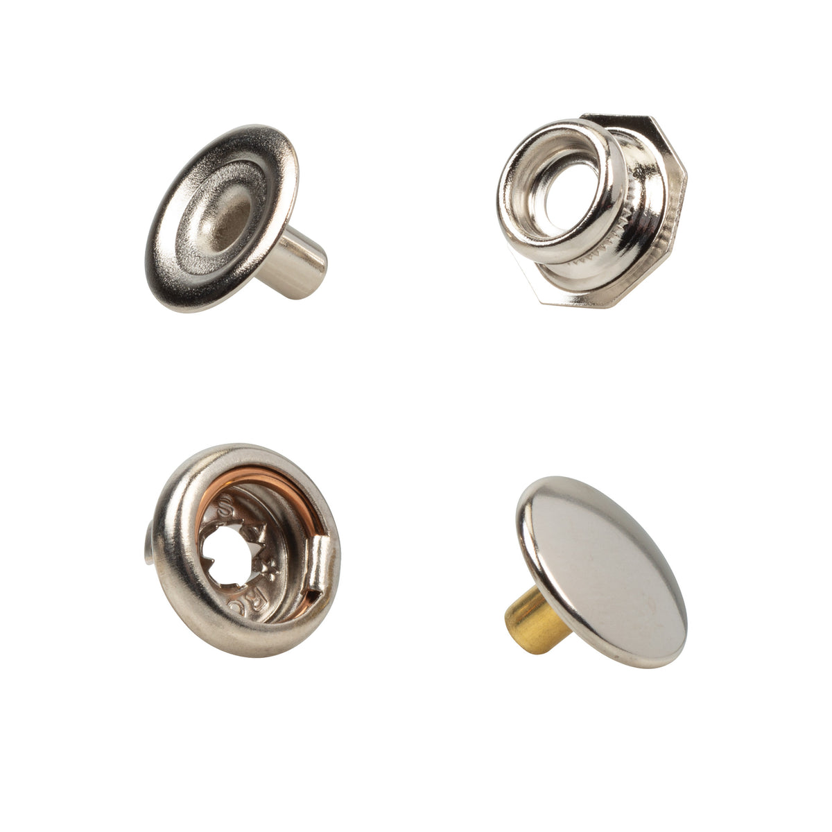 10-Pack of #2207 Locking Snaps Nickel Plated - Weaver Leather Supply