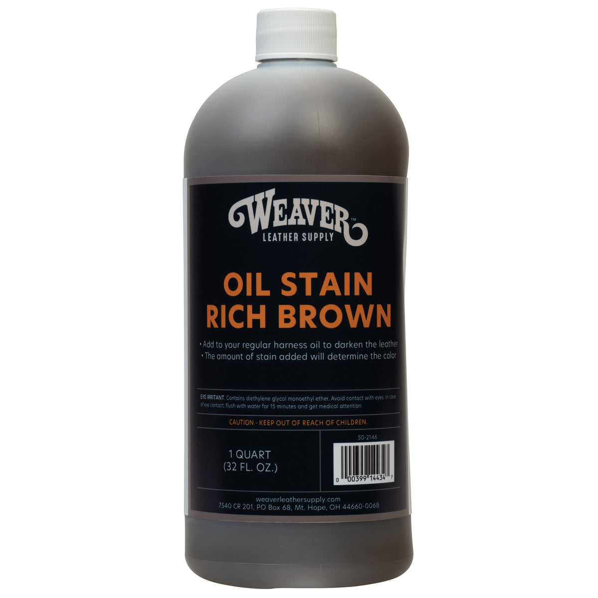 Weaver Oil Stain Rich Brown, Quart - Weaver Leather Supply