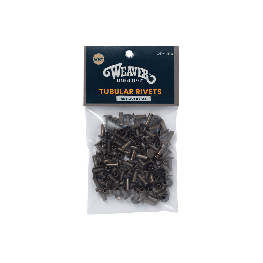 100-Pack of #104 Tubular Rivets, Antique Brass – Weaver Leather Supply
