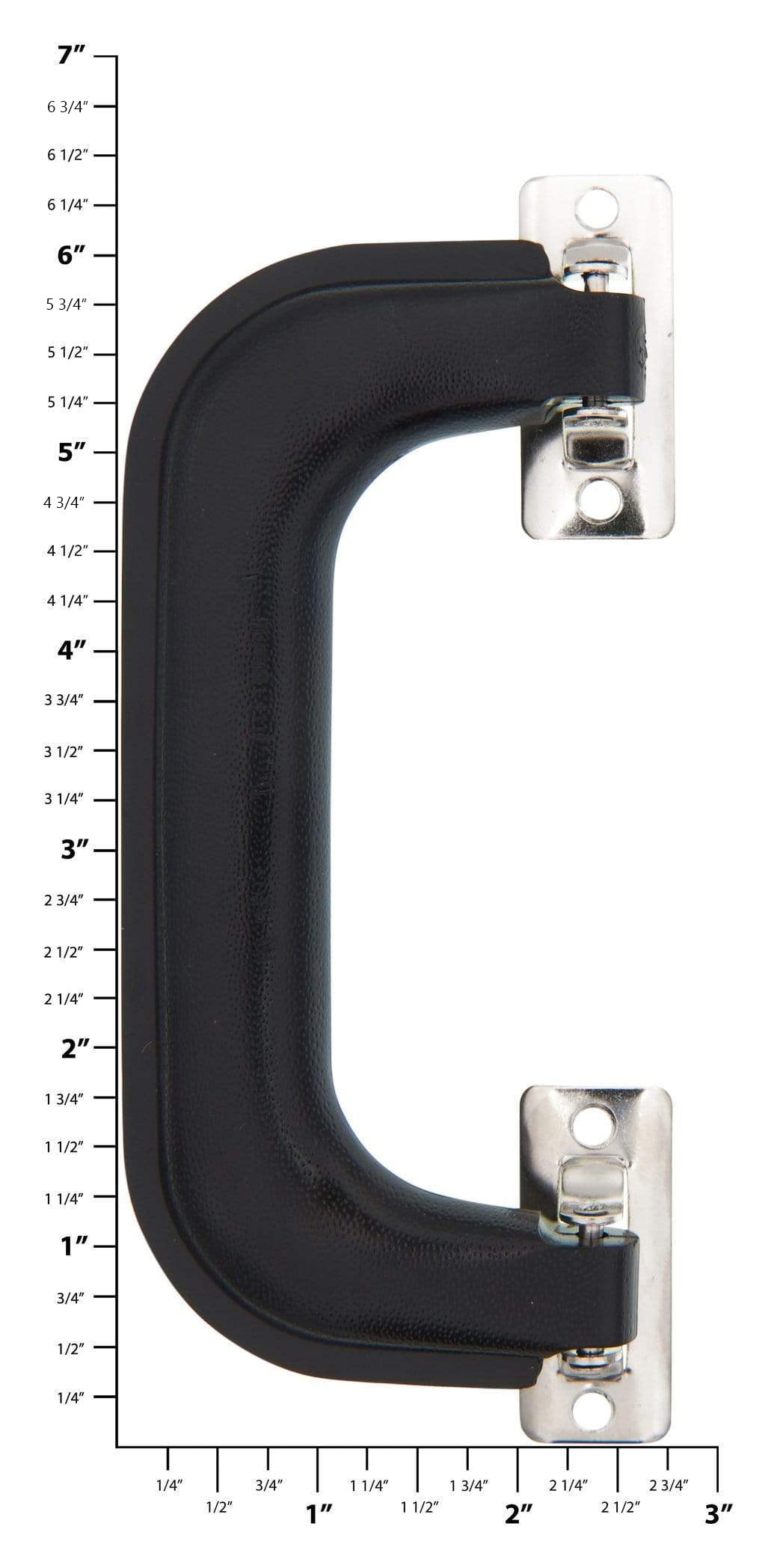 5 1/4" Black, Handle with Nickel Hardware, Plastic, #L-634-BLK-NP ...