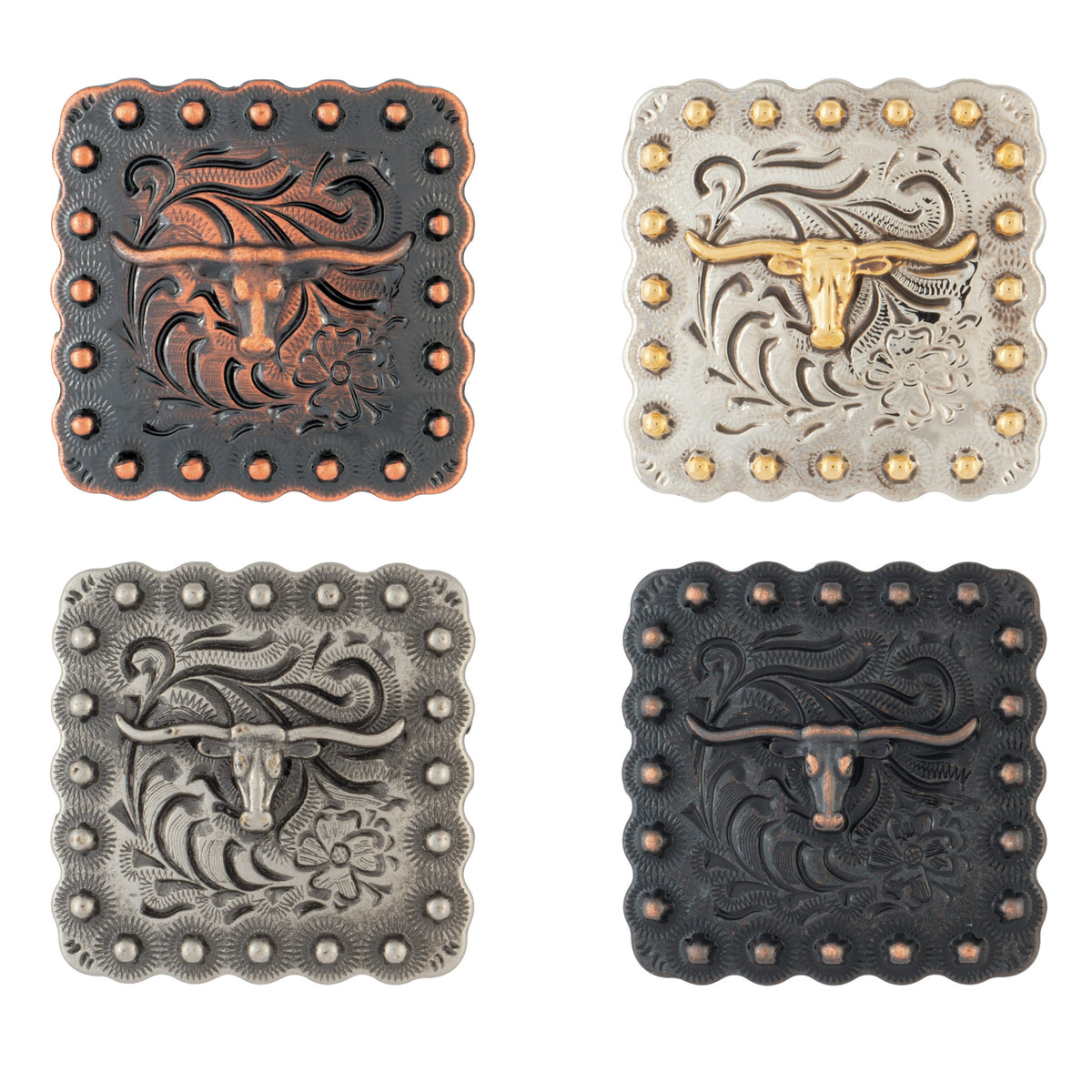 Square Longhorn Berry Concho – Weaver Leather Supply