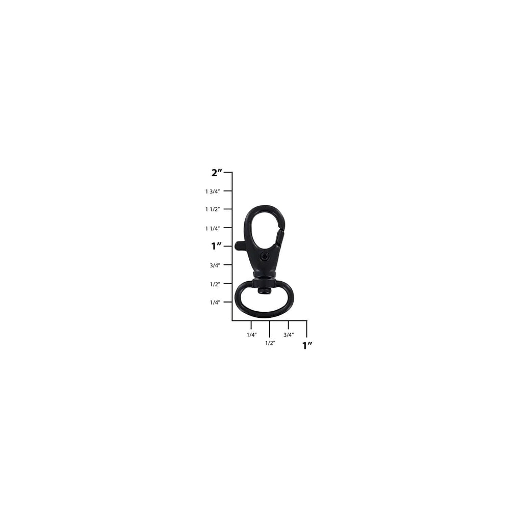 1/2" Matte Black, Trigger Swivel Snap Hook, Zinc Alloy-PK5, #P-1276-BL – Weaver Leather Supply