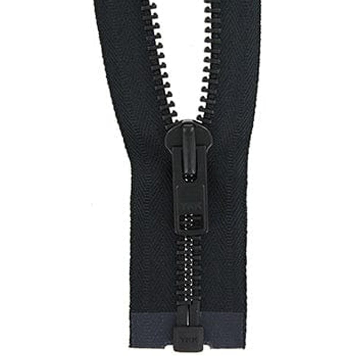 #10 Metal, Black, 36" Separating Bomber Jacket Zipper with Black Oxide ...