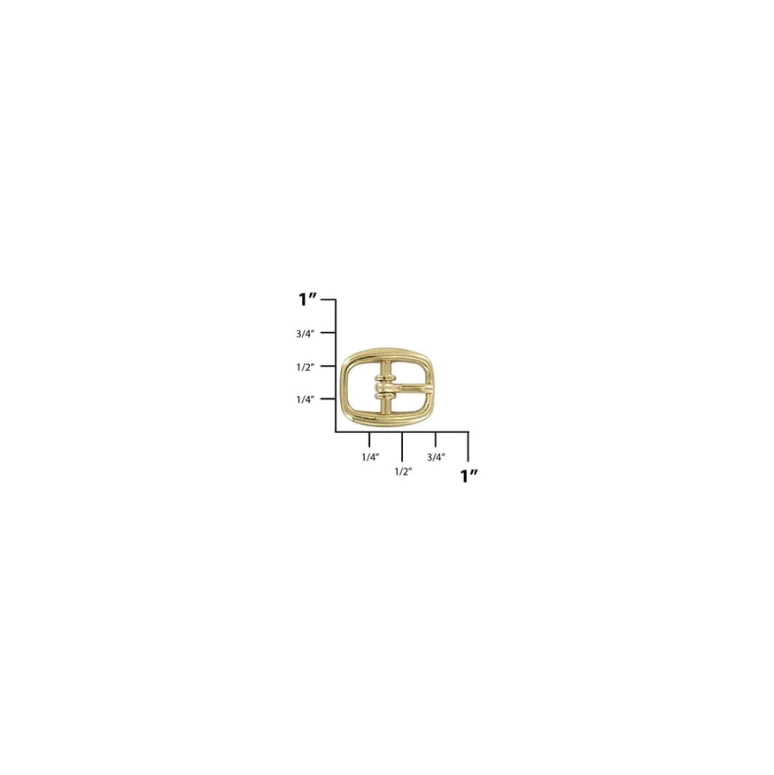 3/8" Gold, Center Bar Buckle, Zinc Alloy, #C-1658-GOLD – Weaver Leather ...