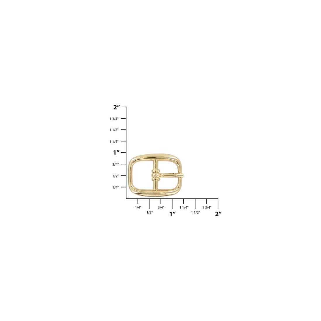 5/8" Gold, Center Bar Buckle, Zinc Alloy, #C-1660-GOLD – Weaver Leather ...