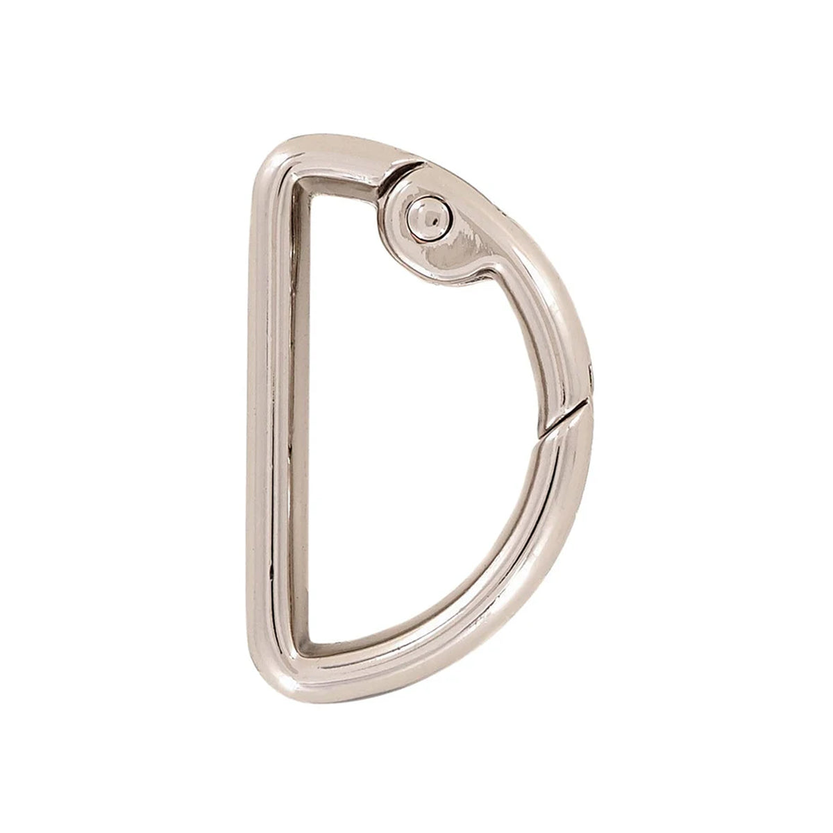 1 1/8" Shiny Nickel, Spring Gate D Ring, Zinc Alloy, #P-2811-NIC ...