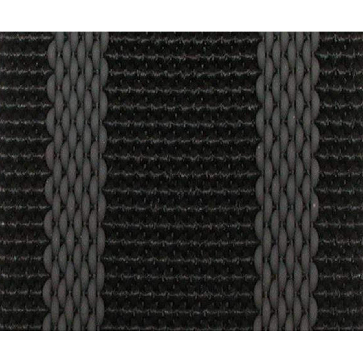 2" Black with Rubber Grip Strips, Web Strap, Polypropylene, #12-2-PWR