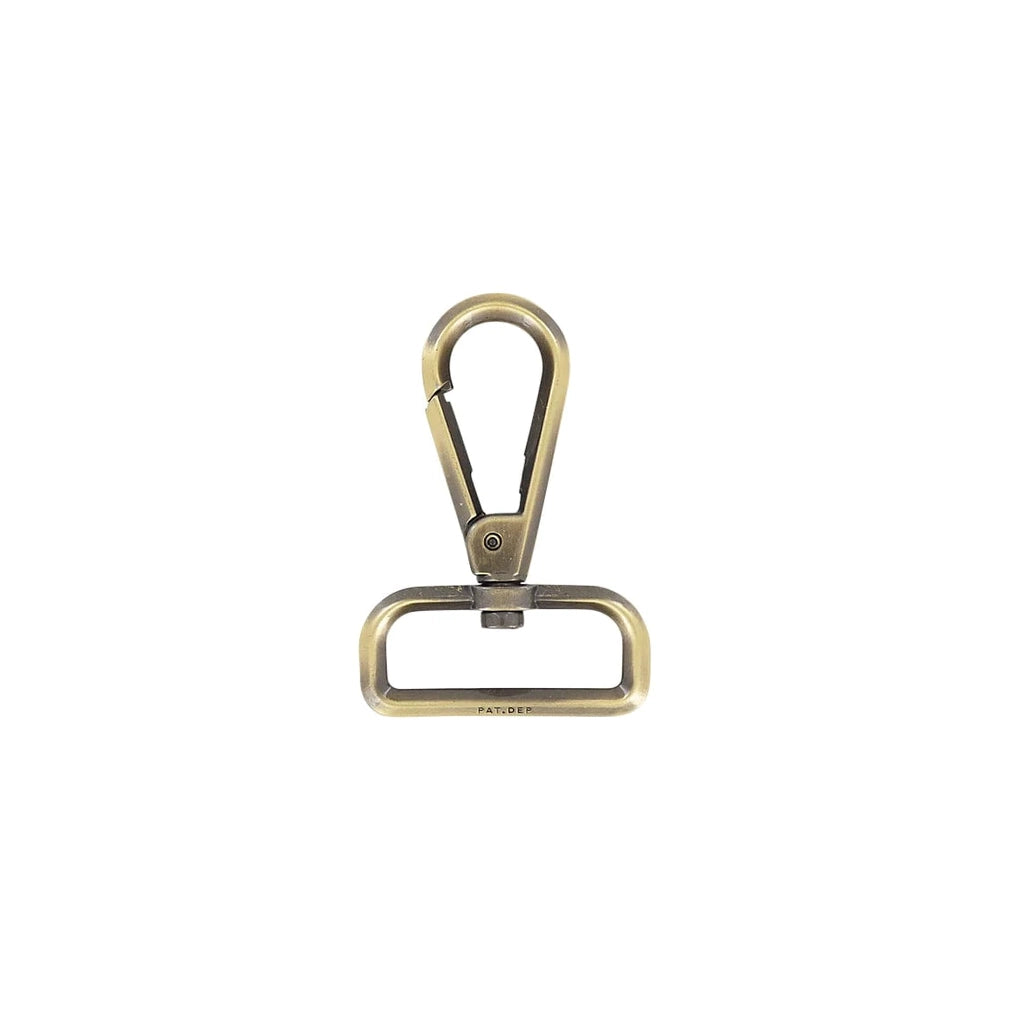 1 1/2" Antique Brass, Lever Swivel Snap Hook Beveled, Zinc Alloy, #P-2