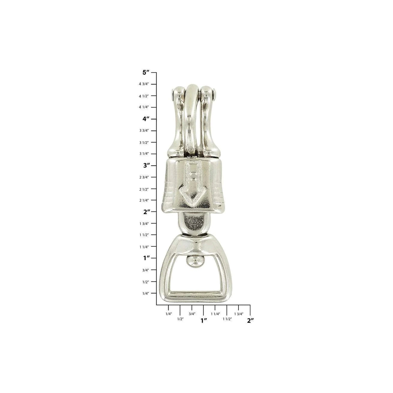 1" Nickel, Artisan Swivel Panic Snap Hook, Malleable Iron, #P-2379