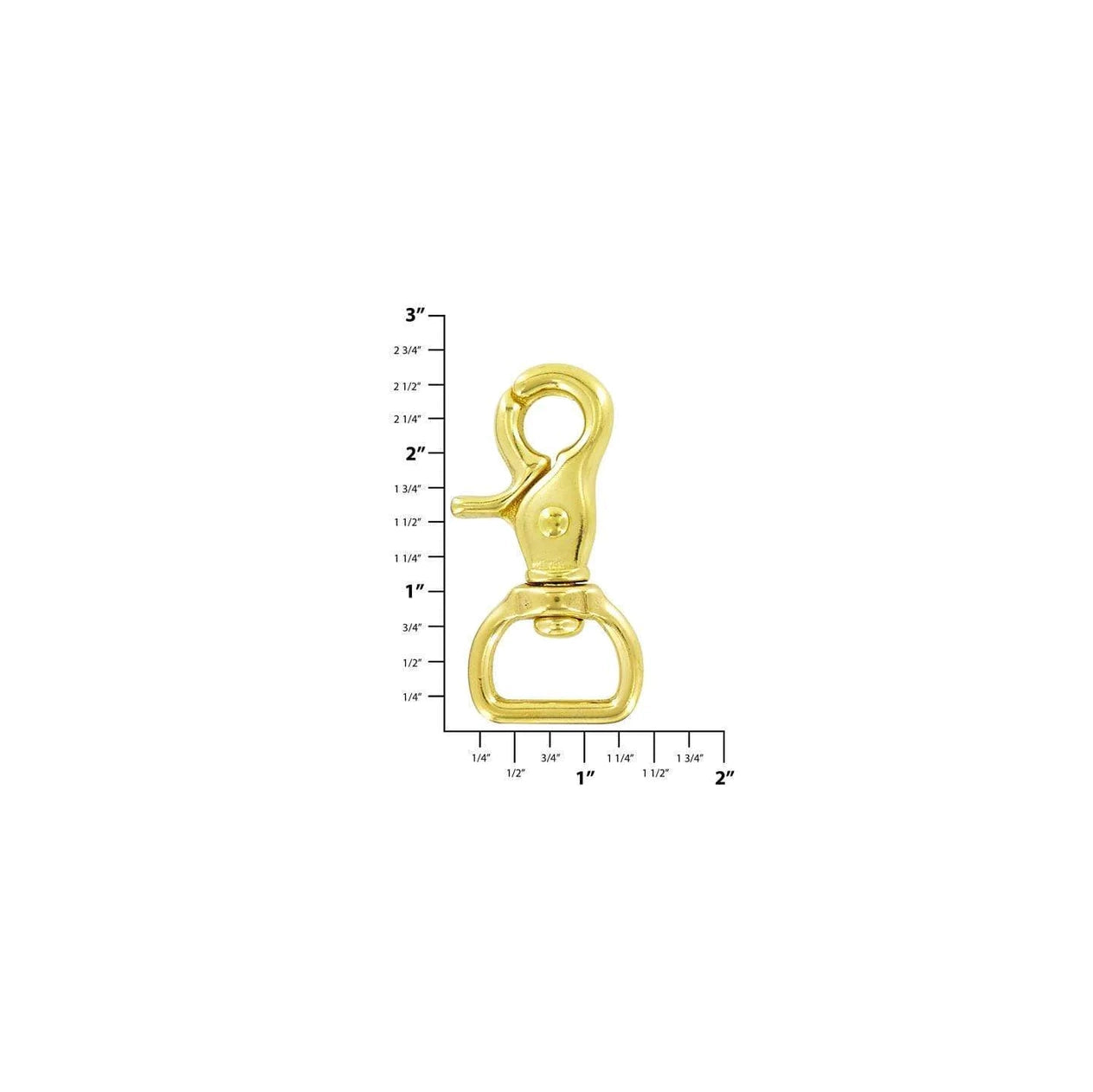 3/4" Brass, Trigger Swivel Snap Hook, Solid Brass-PK4, #P-1933