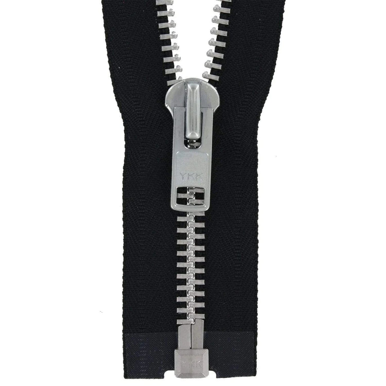 10 Metal Black 24 YKK Separating Jacket Zipper With Aluminum Teeth 10-metal-black-24-ykk-separating-jacket-zipper-with-aluminum-teeth