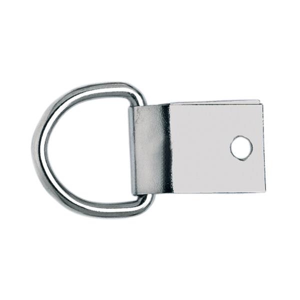 Saddle D-Ring with Clip Nickel Plated, 1" - Weaver Leather Supply