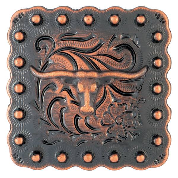 Square Longhorn Berry Concho