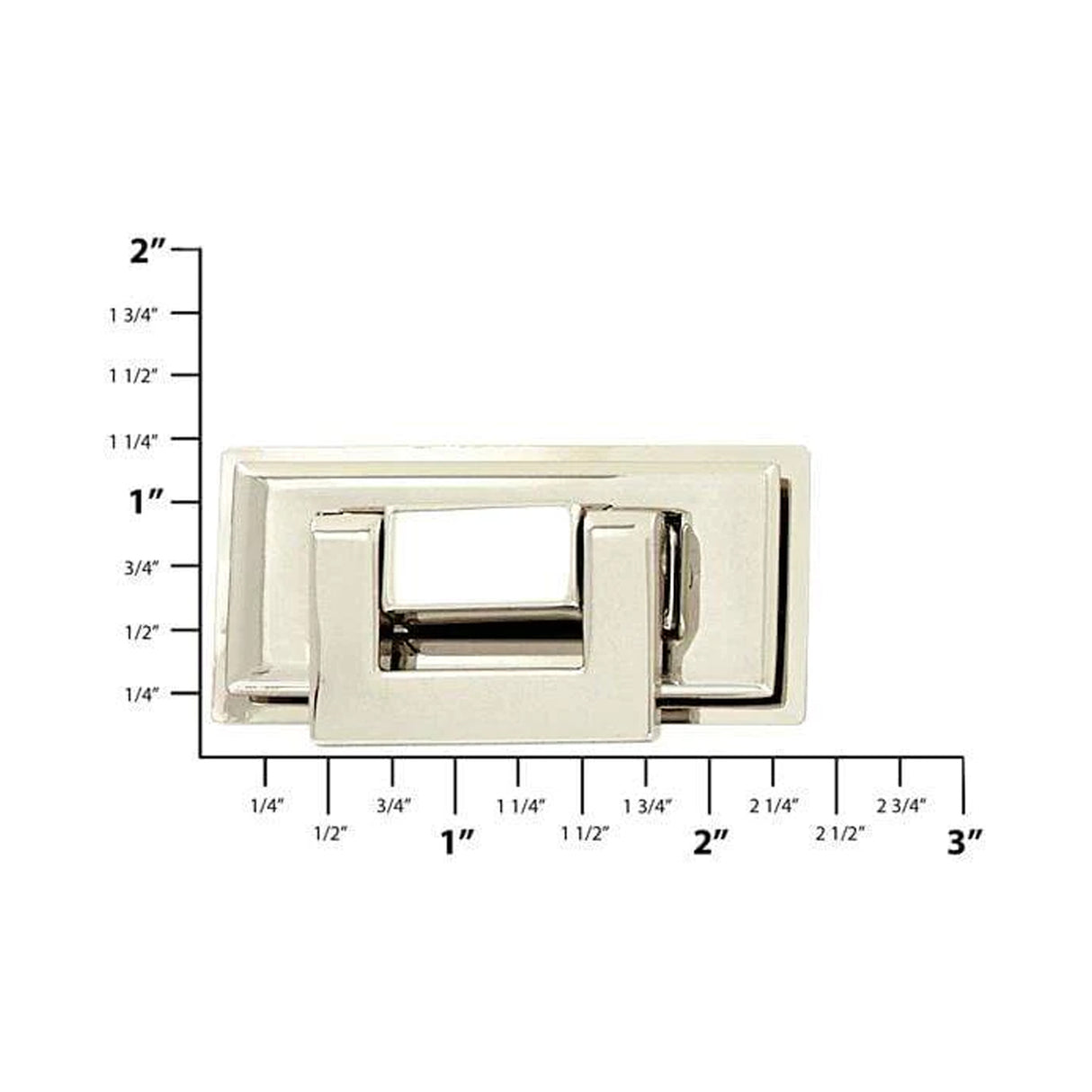 2 1/4" Shiny Nickel, Flap Lock, Zinc Alloy, #P-2693-NIC – Weaver ...