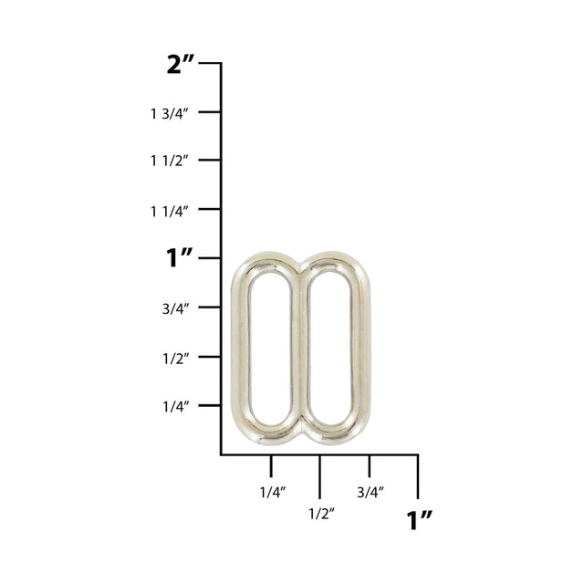 3/4" Nickel, Cast Rounded Tri Bar Slide, Zinc Alloy, #C-1188-NP ...