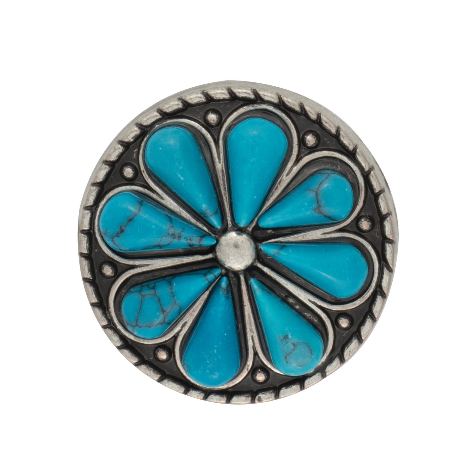 Turquoise Flower Concho - Weaver Leather Supply