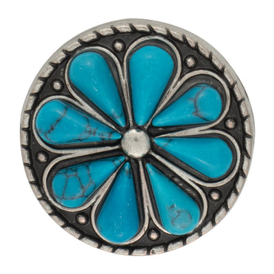 Turquoise Flower Concho - Weaver Leather Supply