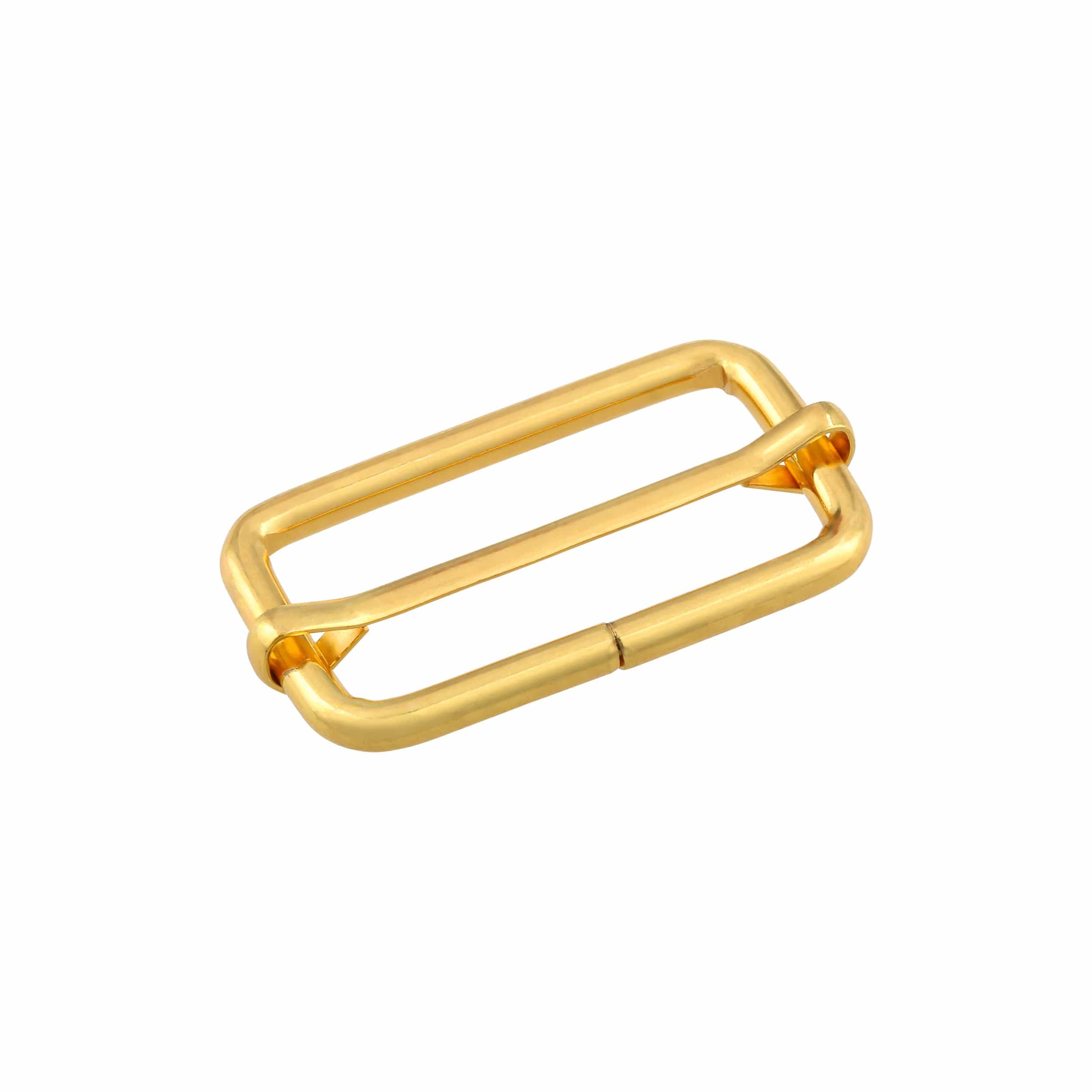 1 1/2" Shiny Gold, Adjustable Strap Slide, Steel, #C-1662-GOLD