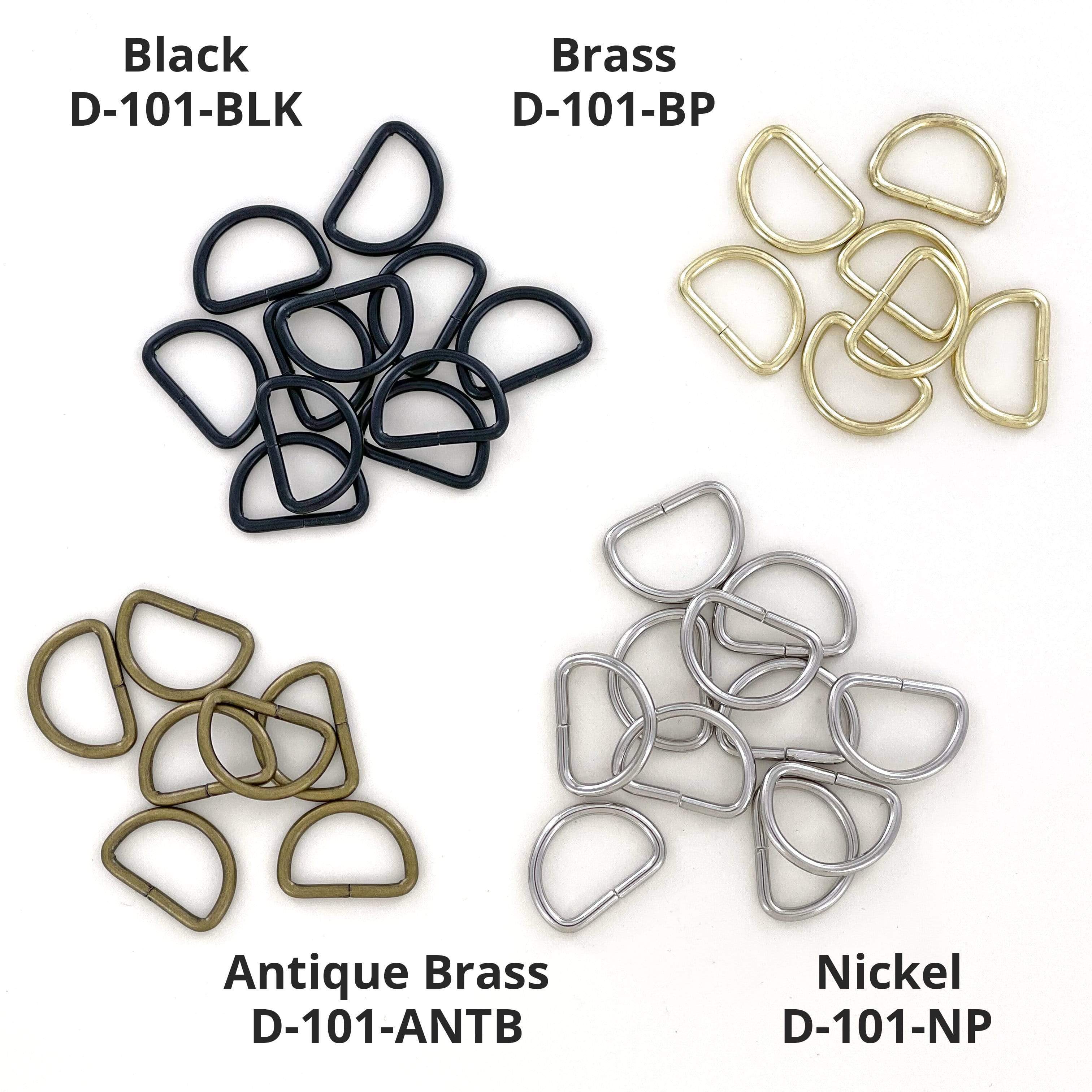 1/2" Antique Brass, Split D Ring Light, Steel, #D-101-ANTB