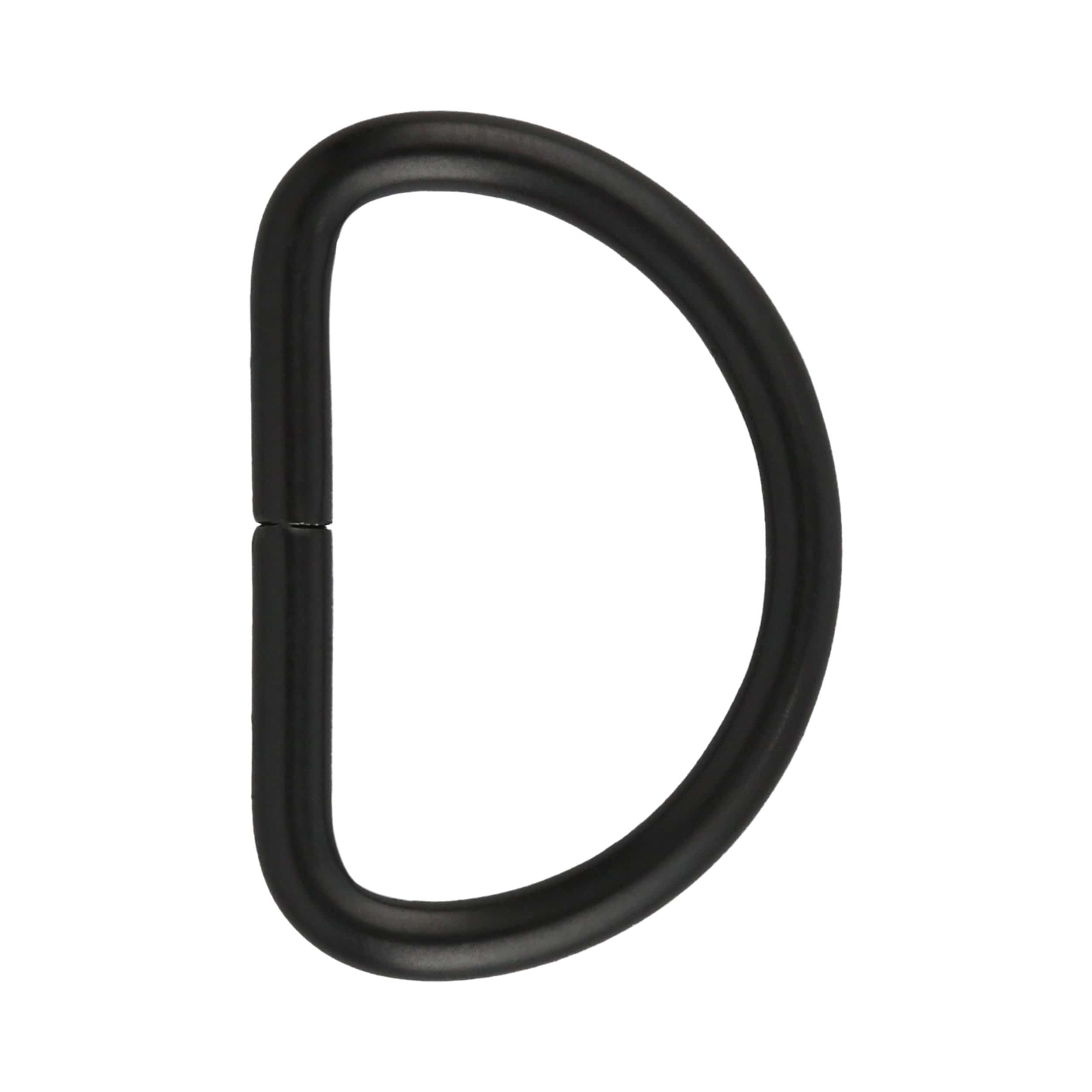 1/2" Matte Black, Split D Ring Light, Steel, #D-101-BLK