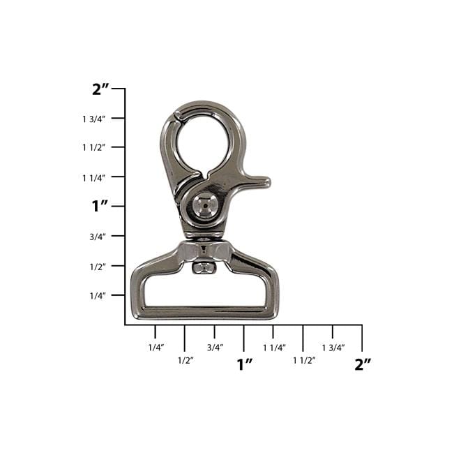 1" Shiny Gunmetal, Trigger Swivel Snap Hook, Zinc Alloy-PK4, #P-2946-G ...