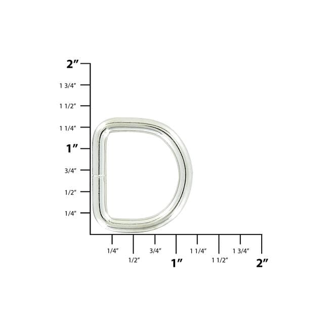 1" Shiny Nickel, Welded D Ring, Steel, #D-405-1-NP – Weaver Leather Supply