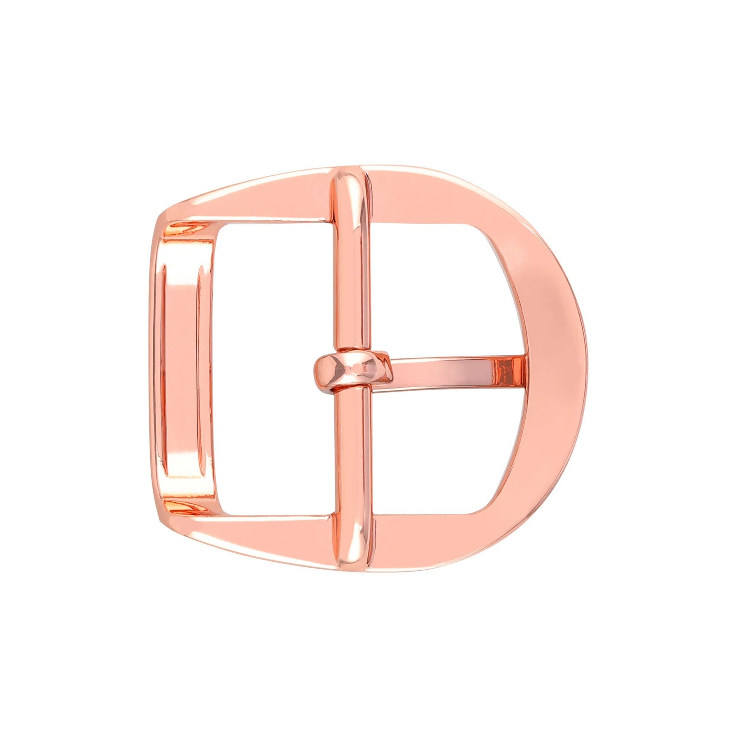 1" Shiny Copper, D Shaped Center Bar Buckle, Zinc Alloy, #C-1549-CPR