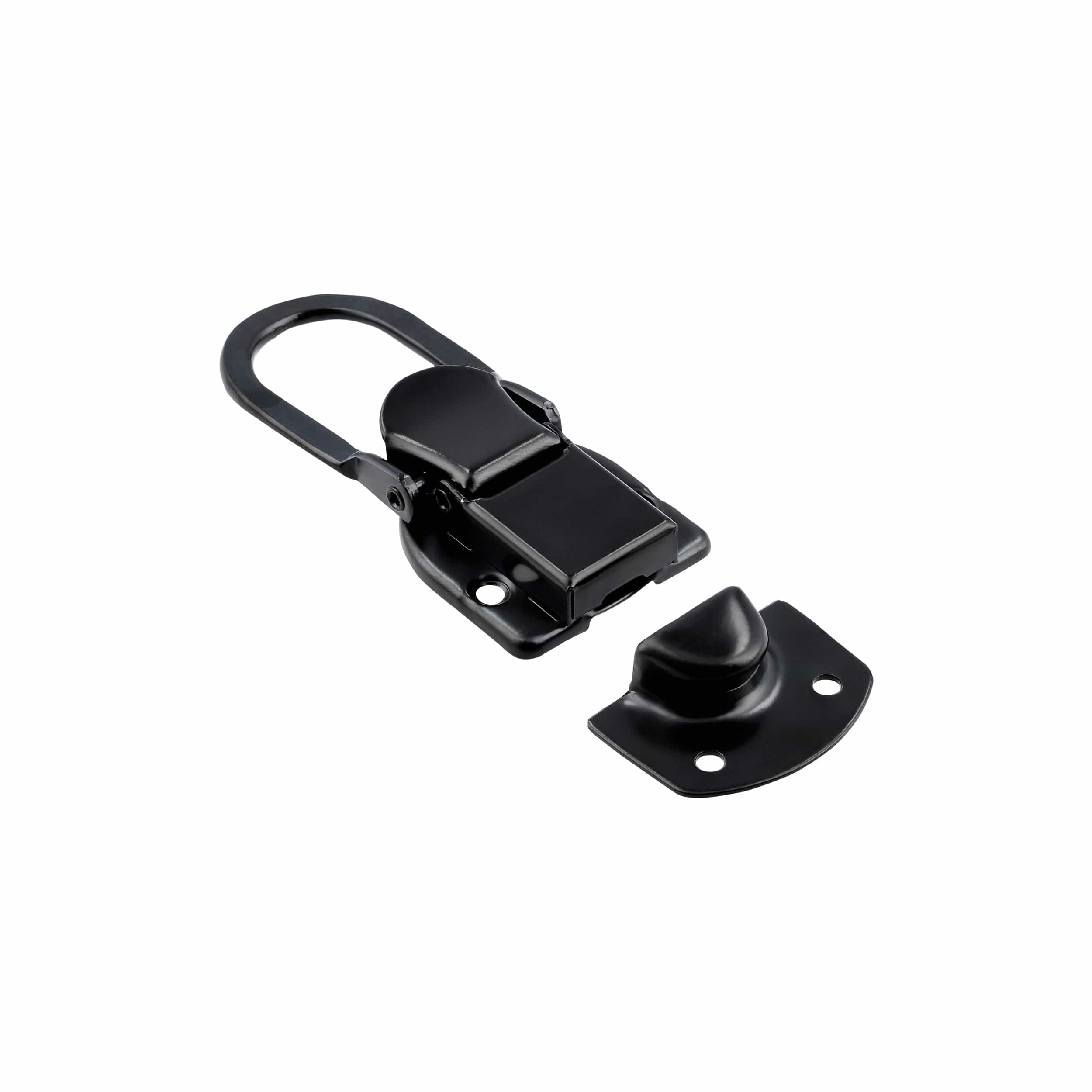 2 7/16" Black, Latch Lock Drawbolt, Steel, #L-2026-BLK