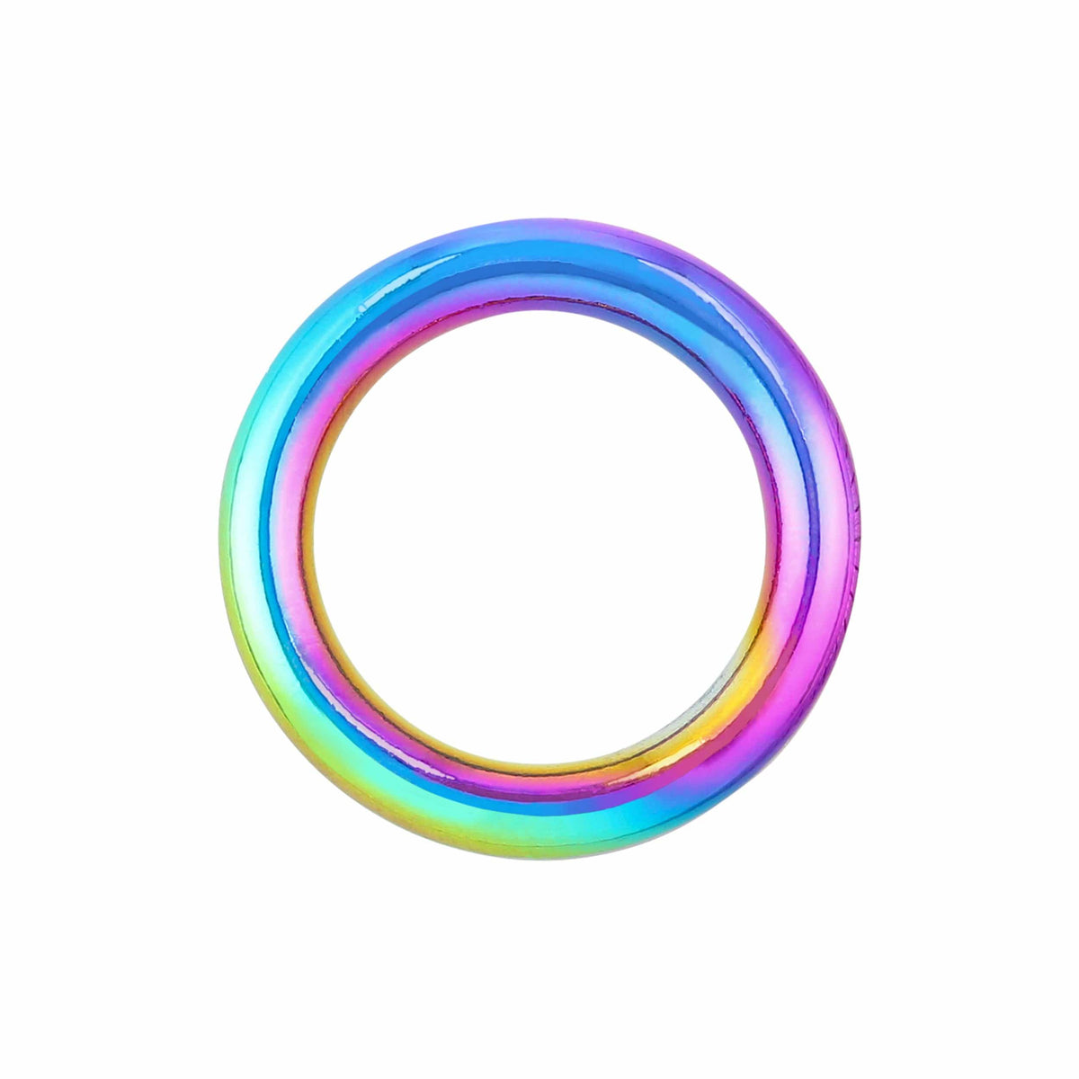 3/4" Iridescent Rainbow, Welded O-Ring, Zinc Alloy, #D-422-18-IR
