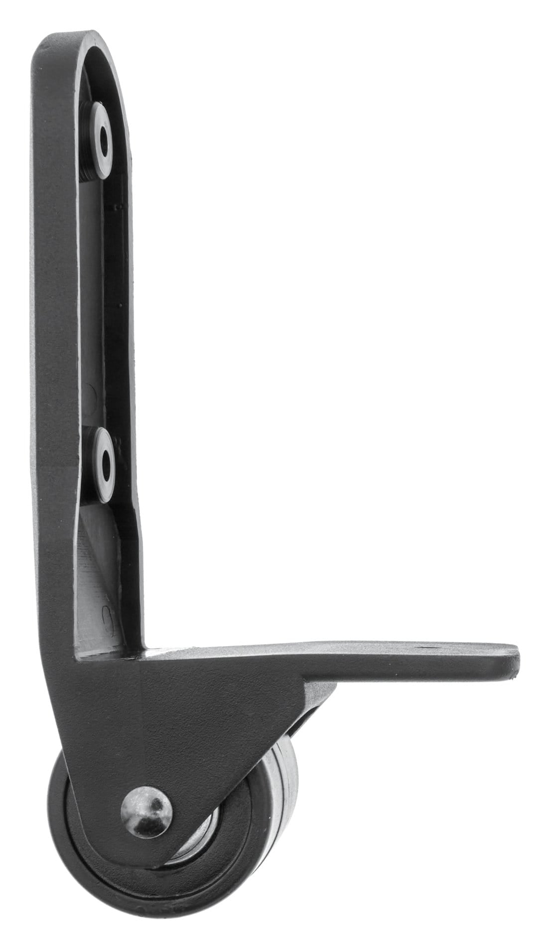 6 1/2" Black, Ball Bearing Wheel w/ Bumper, Plastic, #L-3227