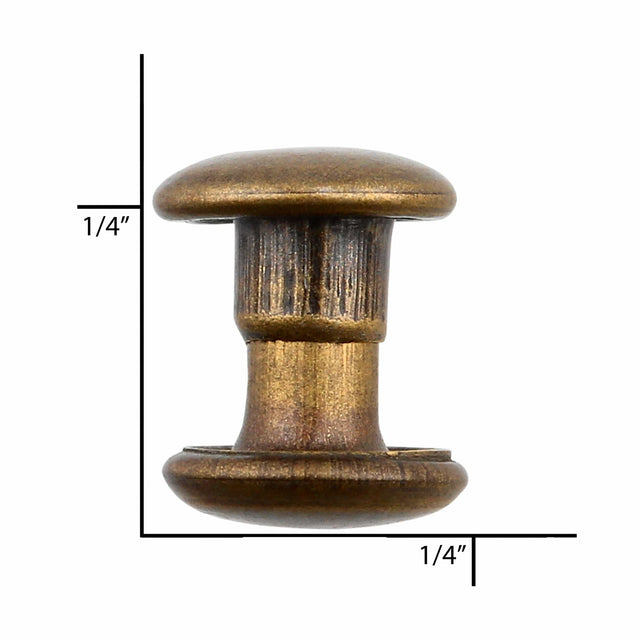 6.5mm Antique Brass, Double Cap Jiffy Rivets, Solid Brass-100ct, #NB20 ...