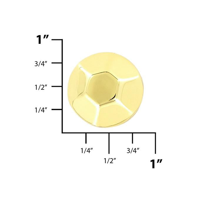 20mm Gold, Hexigon Stud With Screw, Zinc Alloy, #P-2817-GOLD – Weaver ...