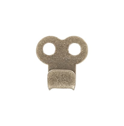 1/4" Antique Brass, Boot Lace Hook with Double Rivet Holes, Steel, #A ...