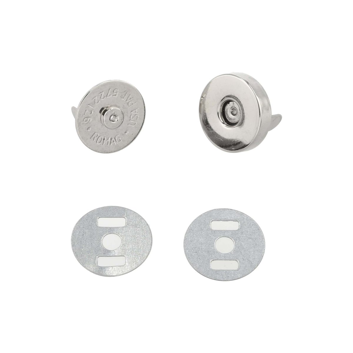 18mm Nickel, Thin Profile Magnetic Snap, Steel, #P-2364-NP