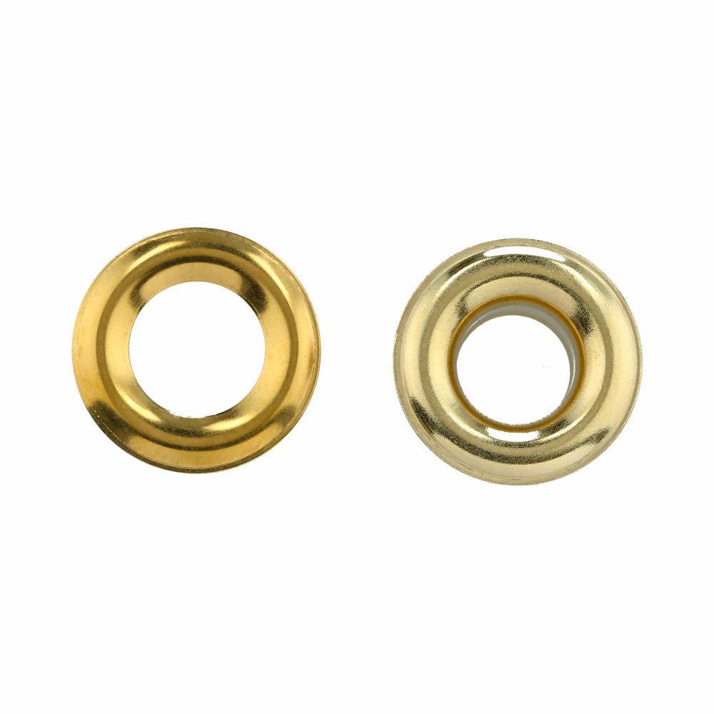 #4 Brass, Grommet with Washer, Solid Brass, #GROM-4-SB