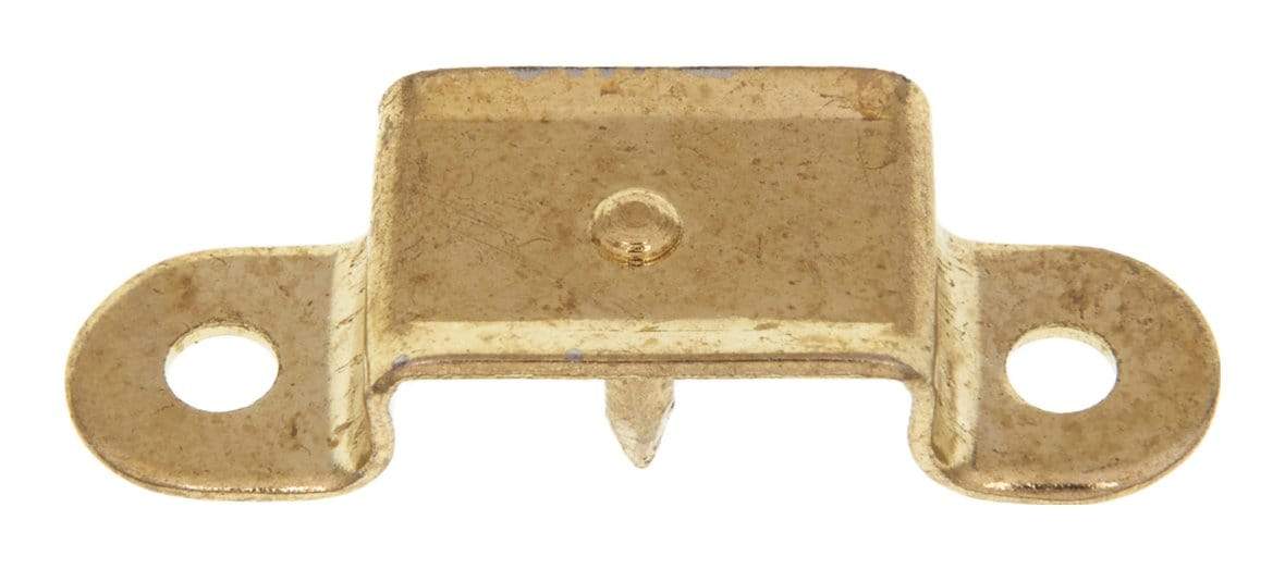 3/4" Brass, Straight Edge Trunk Handle Loop with Nail, Steel