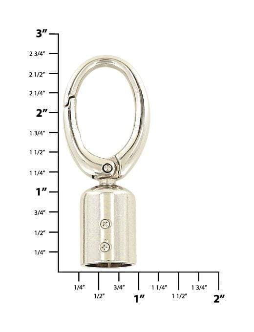 1/2" Nickel, Tassel Cover with Swivel Snap, Zinc Alloy, #P-2968-NIC ...