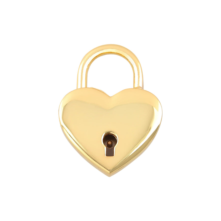 1 3/16" Shiny Gold, Heart Padlock With 2 Keys, Zinc Alloy-PK4 – Weaver ...