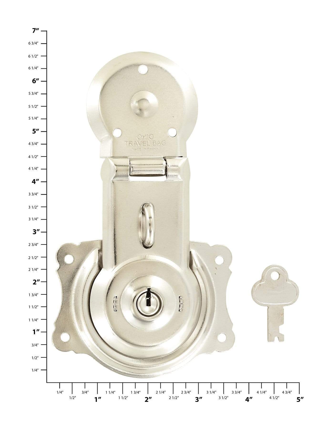 3 1/2" Nickel, Trunk Lock, Steel, #G-1-NP – Weaver Leather Supply