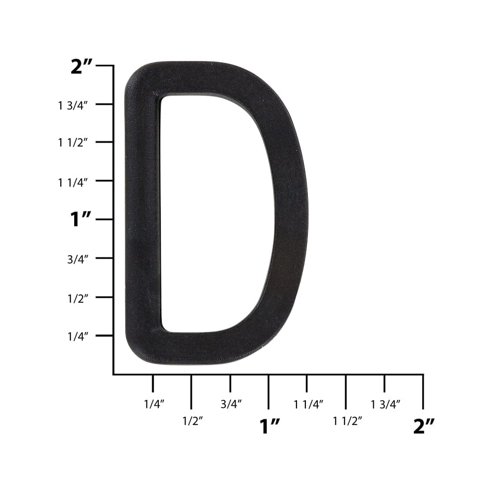 1 1/2" Black, Solid D Ring, Plastic, #DR-1-1-2 – Weaver Leather Supply