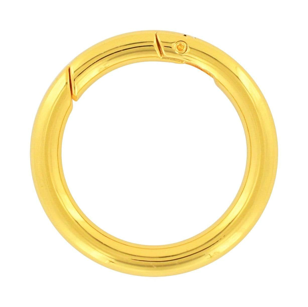 1 1/2" Shiny Gold, Spring Gate Round Ring, Zinc Alloy, #P-2526-GOLD ...