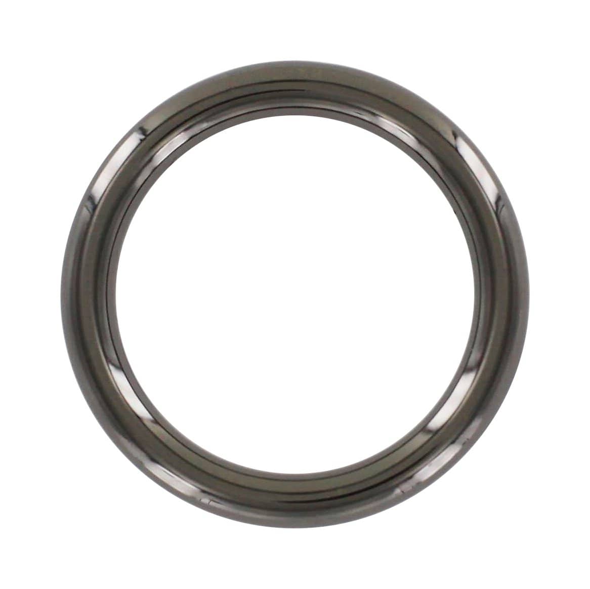 1 1/2" Shiny Gunmetal, Cast Round Ring, Zinc Alloy, #P-2772-GUNM ...