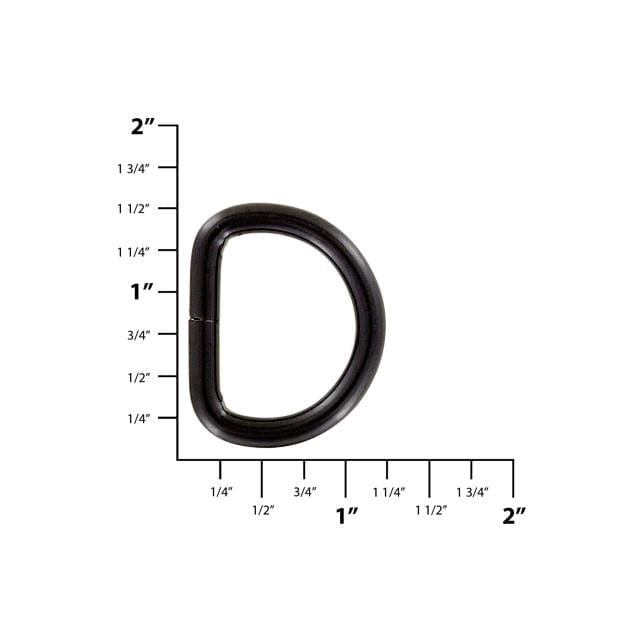 1" Matte Black, Split D Ring, Steel, #P-2120-BLK – Weaver Leather Supply