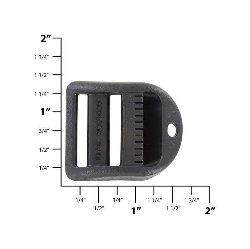 1", Black, Tensionlock With Hole, Plastic, #TL-1-WH