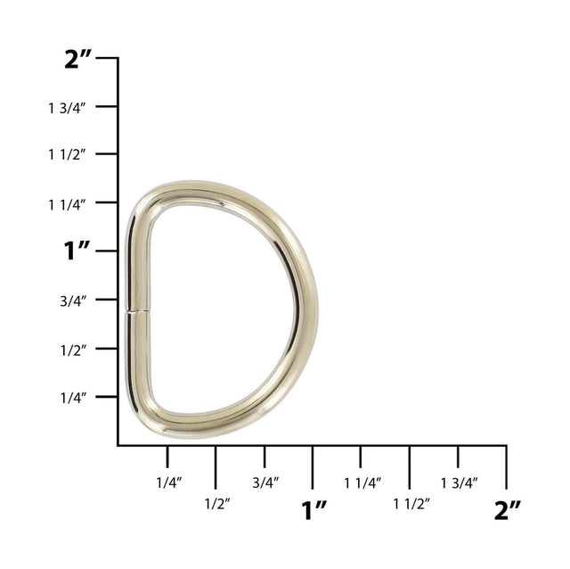 1" Nickel, Split D-Ring Heavy, Steel, #D-110-NP – Weaver Leather Supply