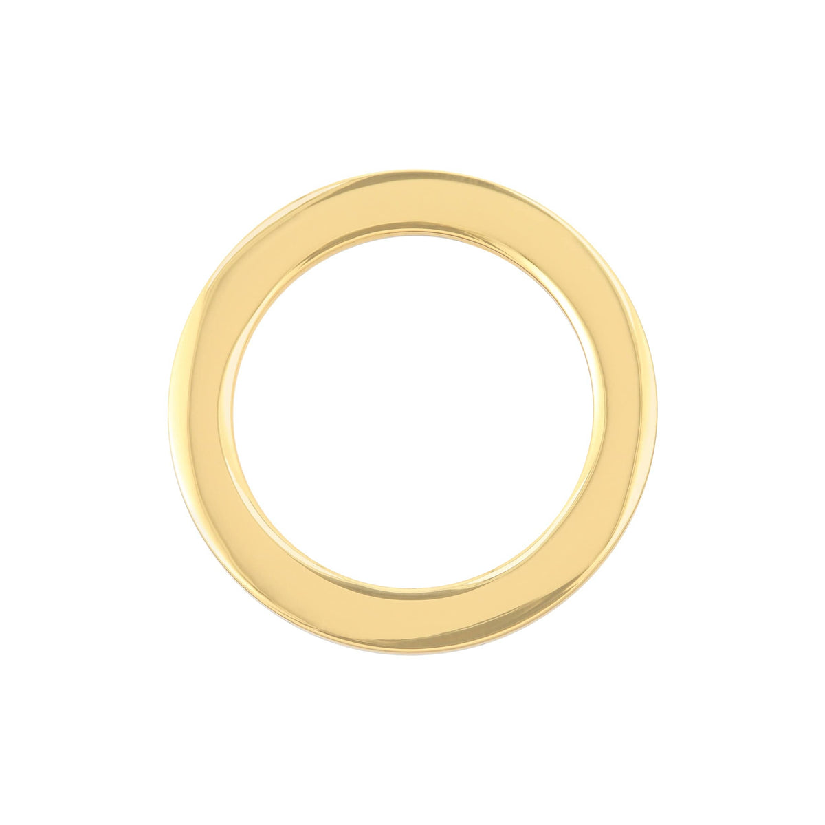 1" Shiny Gold, Cast Flat Round Ring, Zinc Alloy, #P-2552-GOLD – Weaver ...