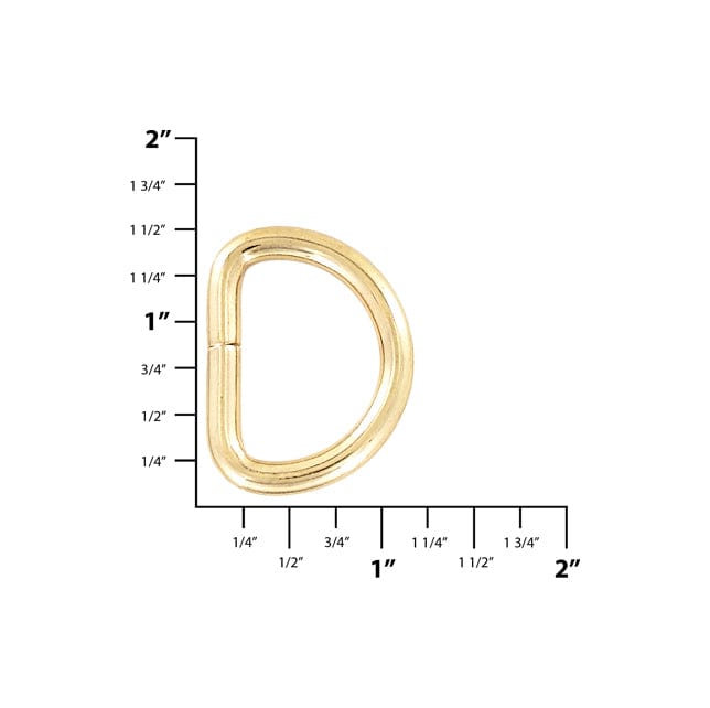 1" Shiny Gold, Split D Ring, Steel, #P-2120-GOLD – Weaver Leather Supply