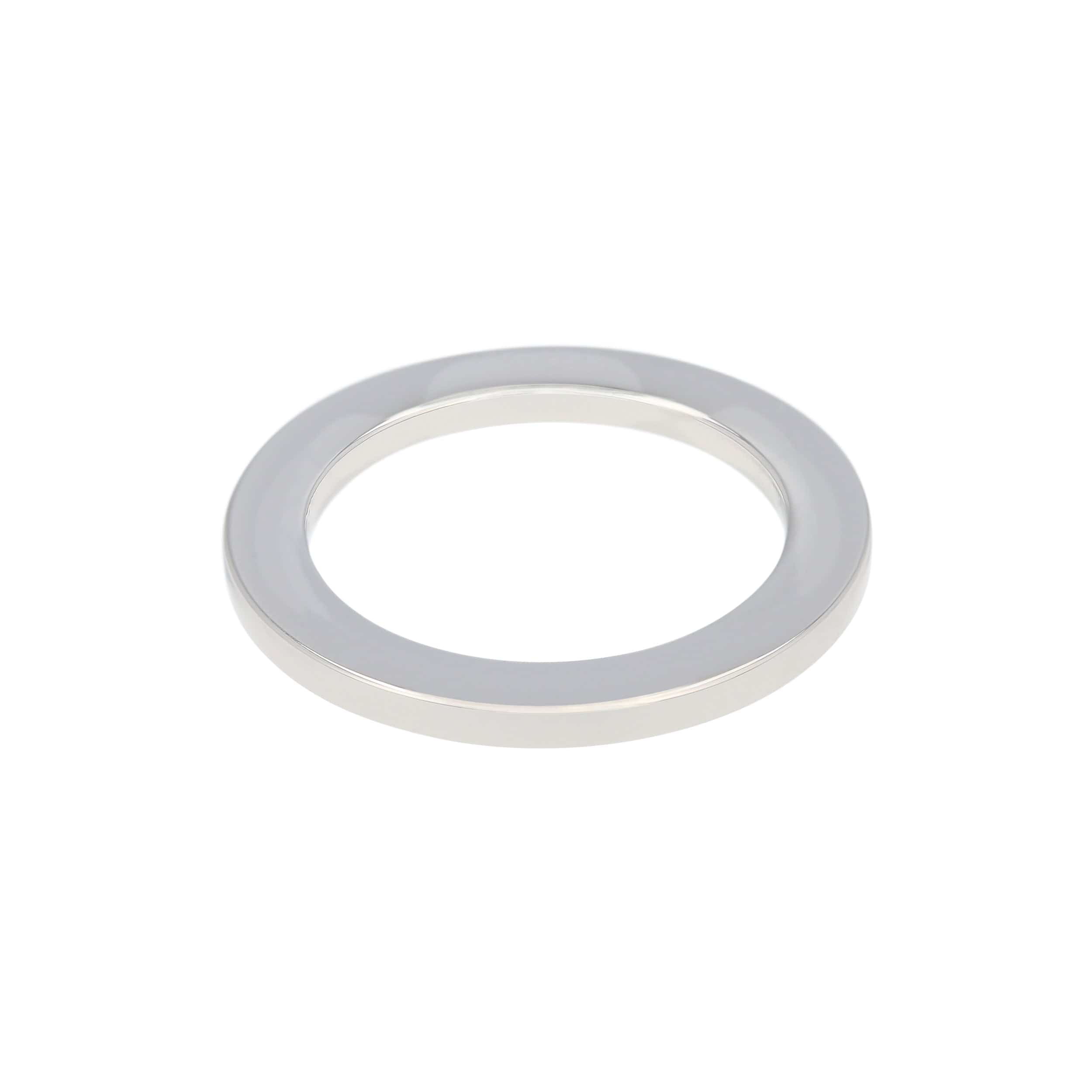 1" Shiny Nickel, Cast Flat Round Ring, Zinc Alloy, #P-2552-NIC