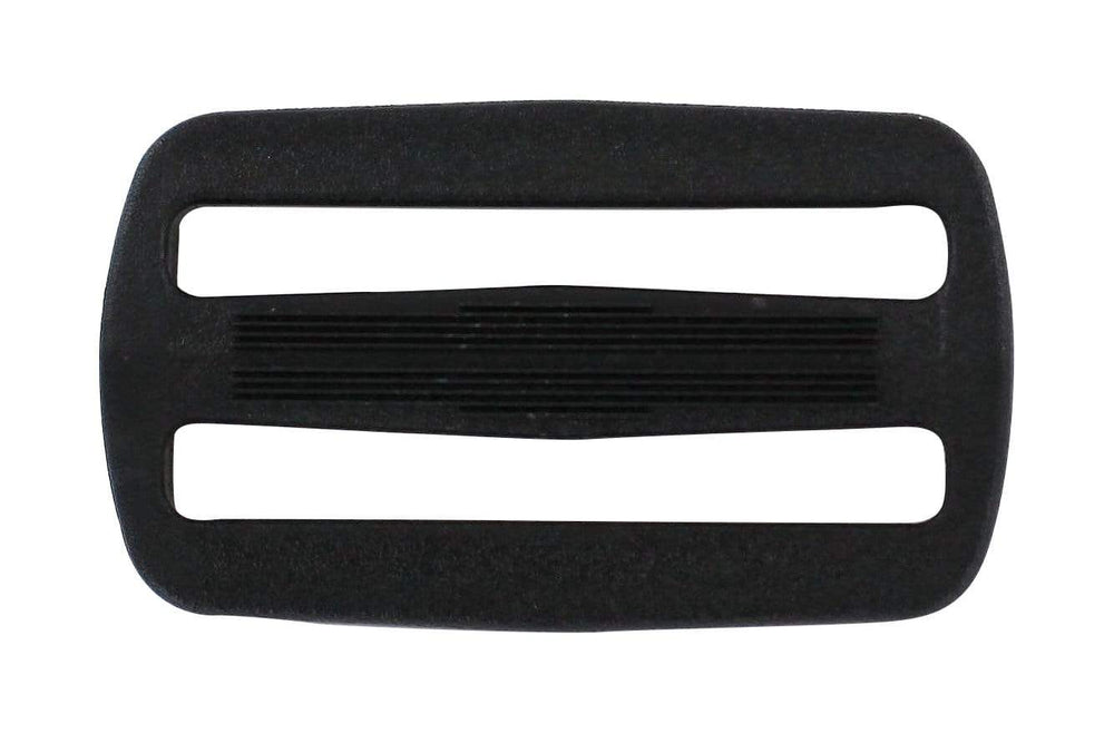 2" Black, Sliplock Tri-Glide Slide Buckle, Plastic, #SL-2
