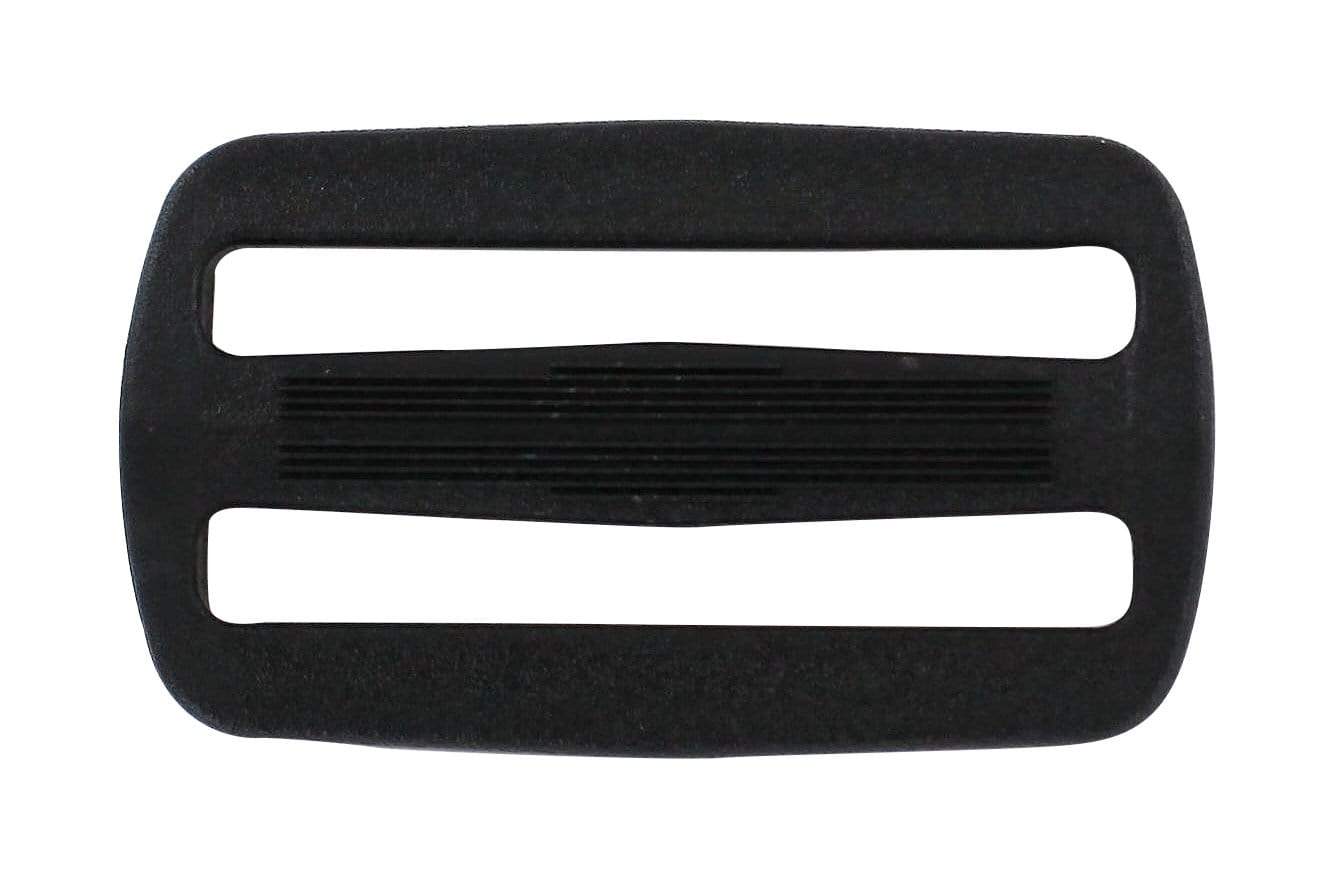 2" Black, Sliplock Tri-Glide Slide Buckle, Plastic, #SL-2